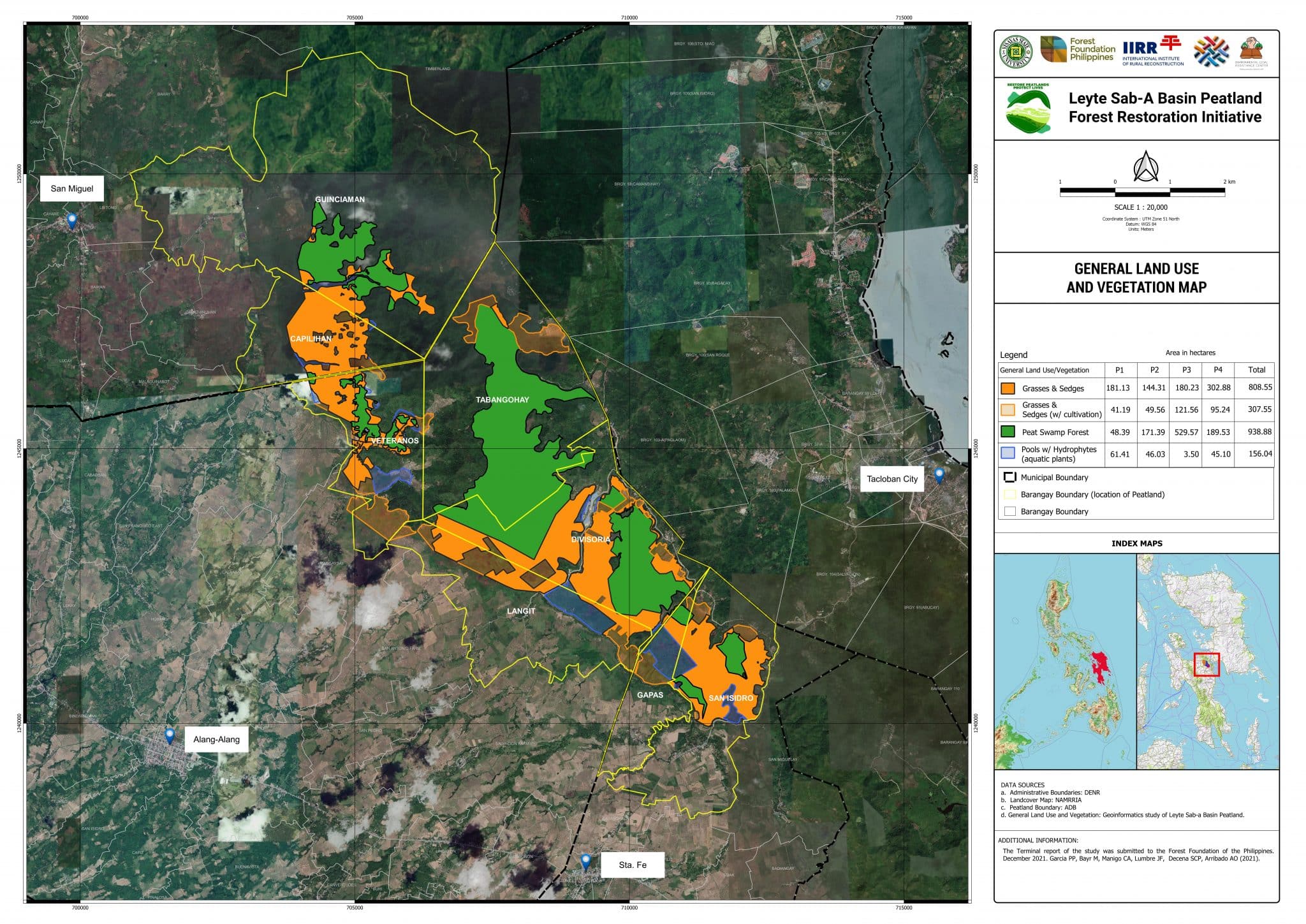 General Land Use and Vegetation Map of the Leyte Sab-a Peatland Forest ...